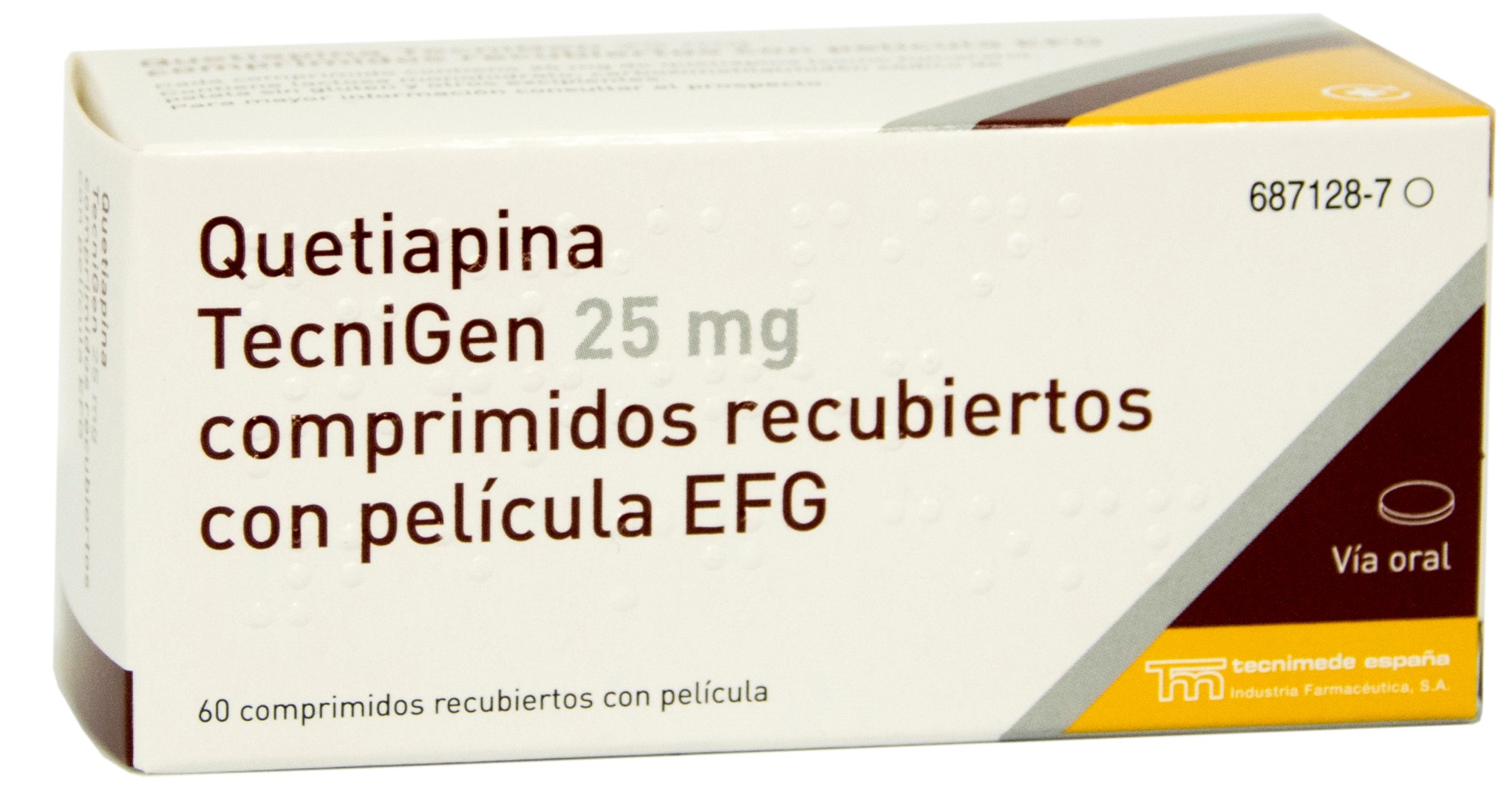 Quetiapina Tecnigen Efg 25 Mg 60 Comprimidos Recubiertos - Farmacéuticos
