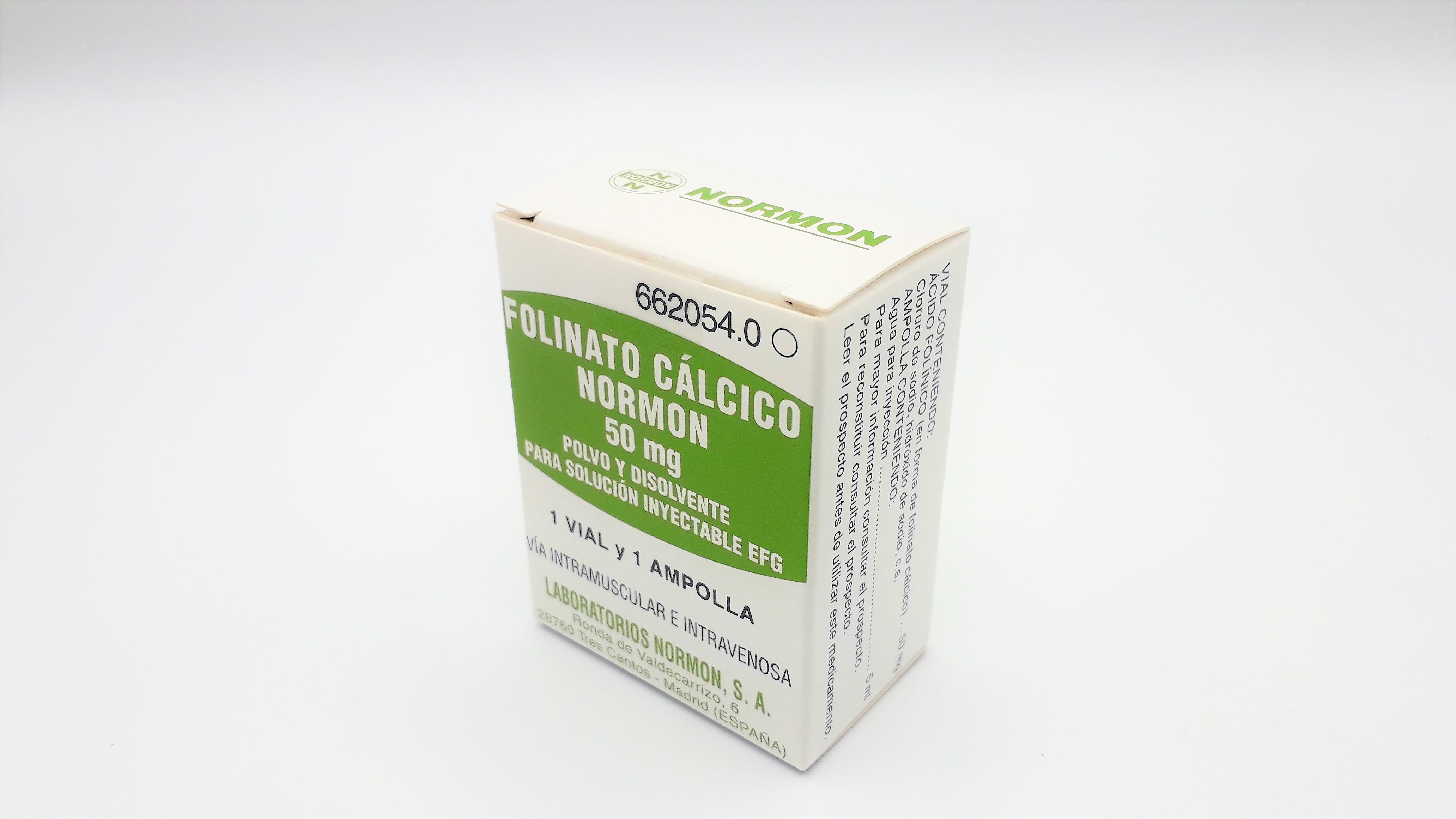 Folinato Calcico Normon Efg 50 Mg 1 Vial Polvo Para Solucion Inyectable ...