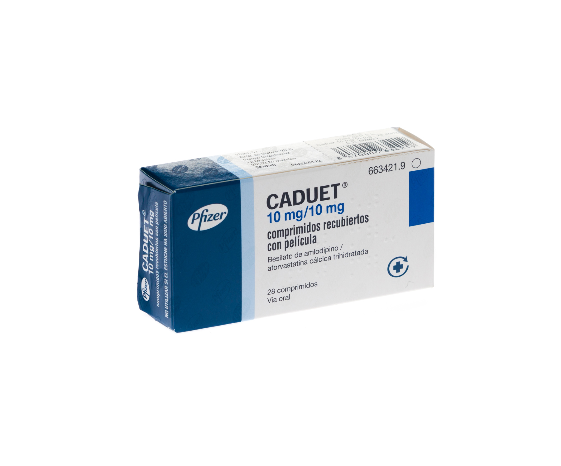 CADUET 10 mg/10 mg 28 COMPRIMIDOS RECUBIERTOS - Farmacéuticos
