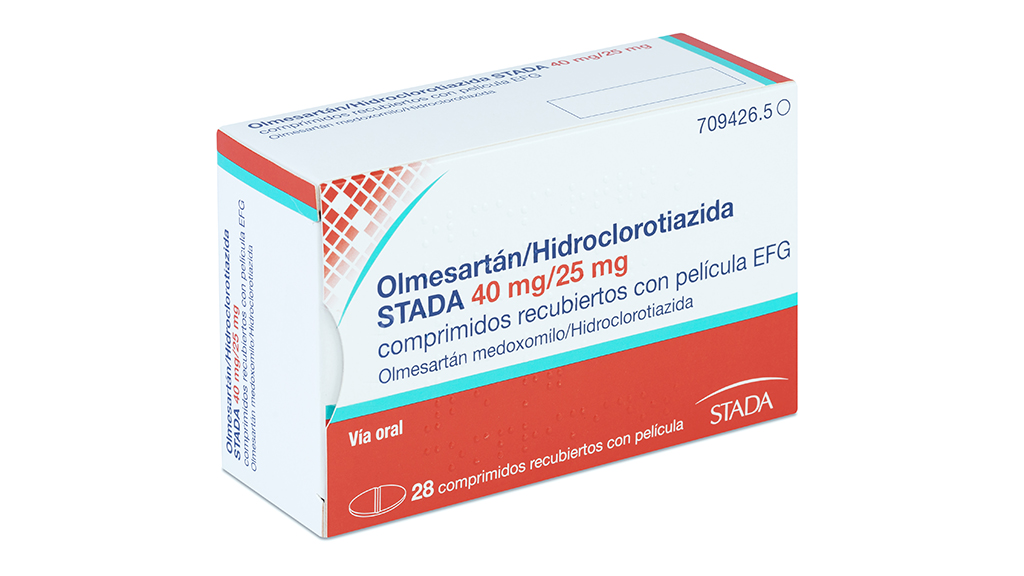 Olmesartan/Hidroclorotiazida Stada Efg 40 Mg/25 Mg 28 Comprimidos Recubiertos - Farmacéuticos