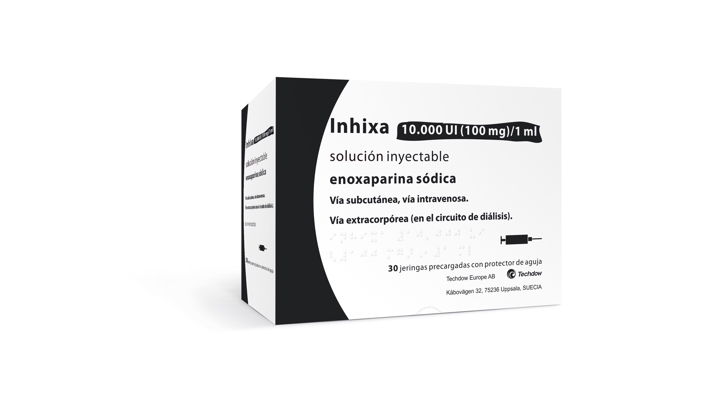 INHIXA 10.000 UI (100 mg) 10 JERINGAS PRECARGADAS SOLUCION INYECTABLE 1 ...