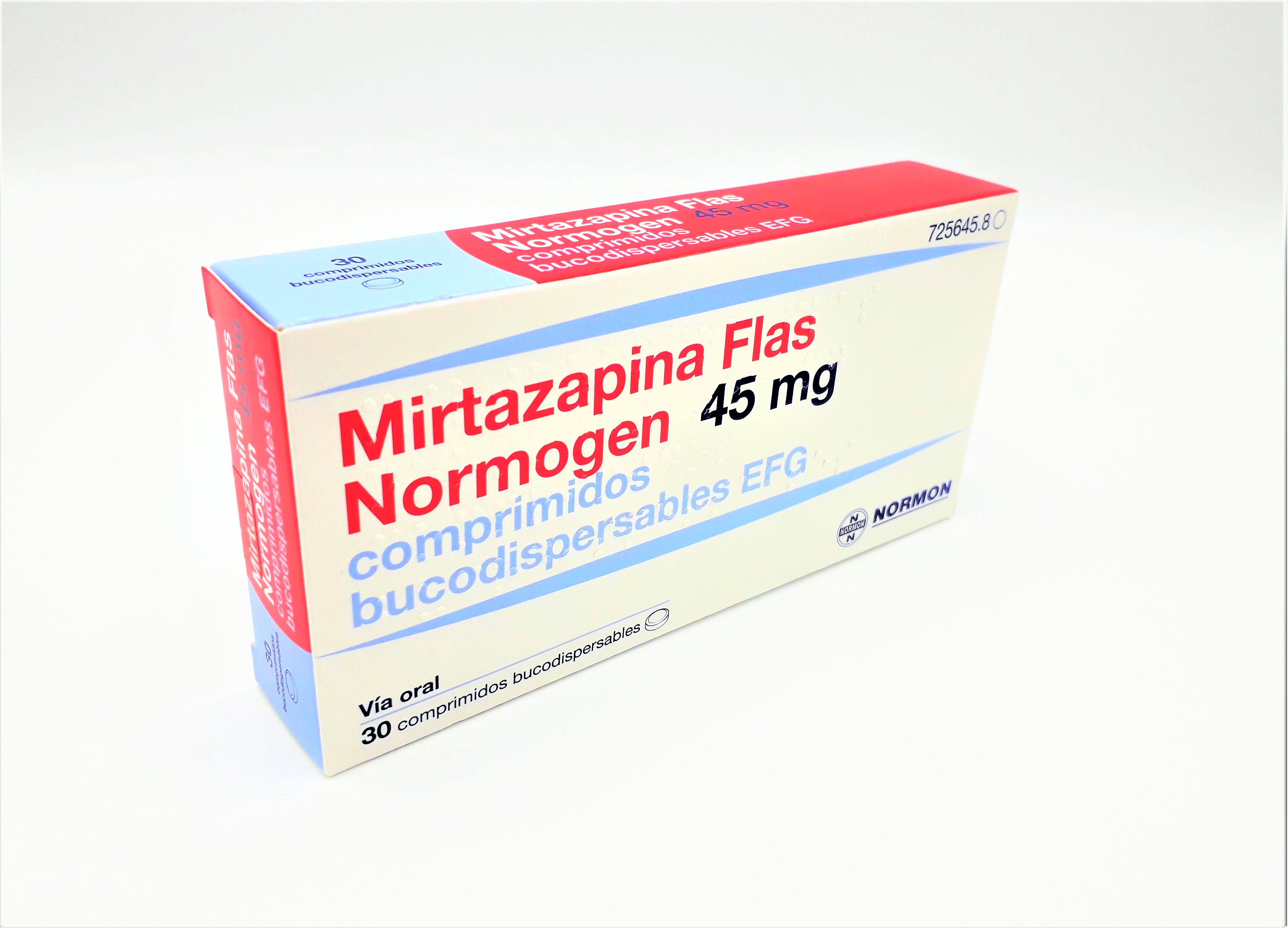 Mirtazapina Flas Normogen Efg 45 Mg 30 Comprimidos Bucodispersables ...