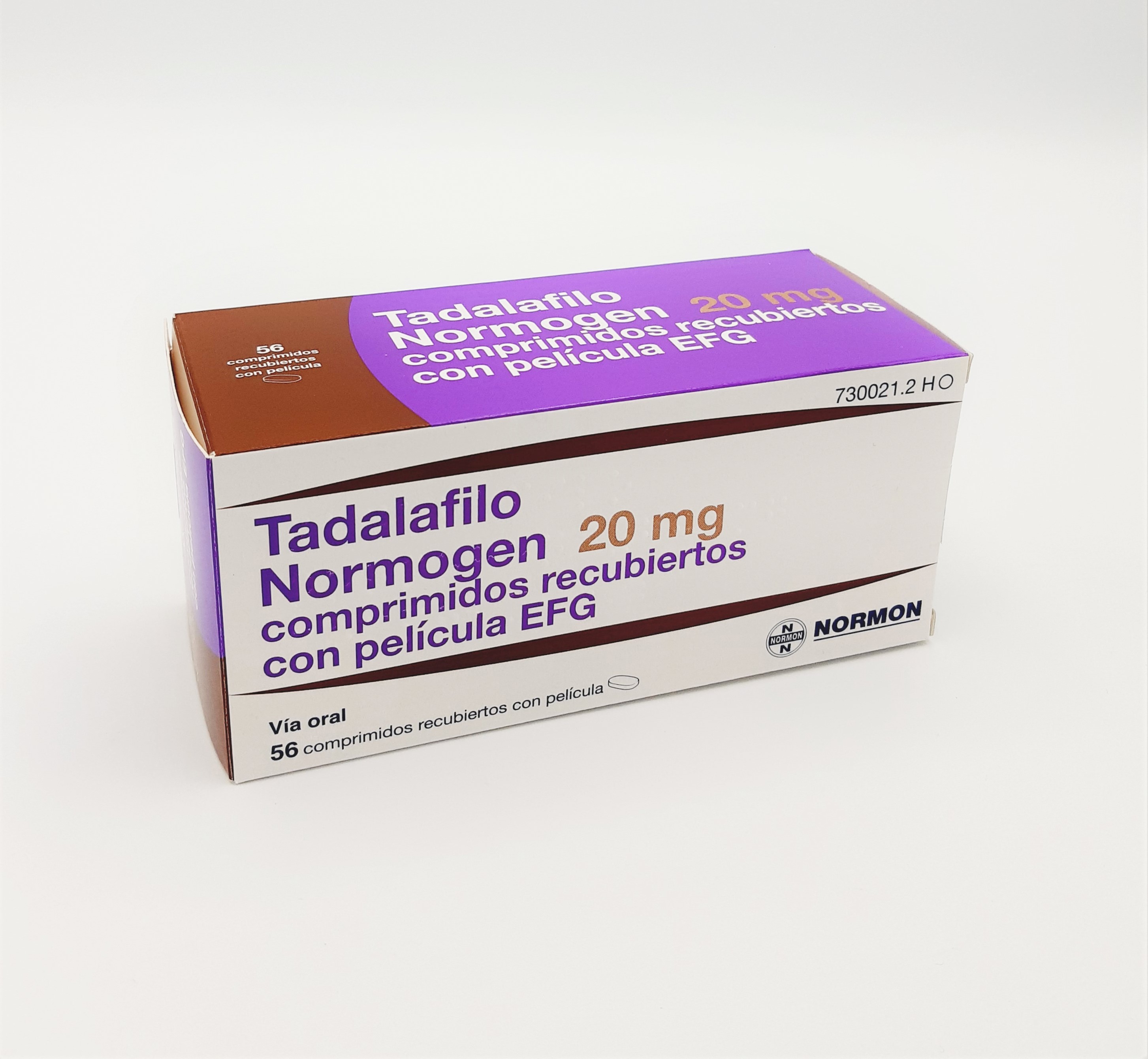 Tadalafilo Normogen Efg 20 Mg 56 Comprimidos Recubiertos - Farmacéuticos