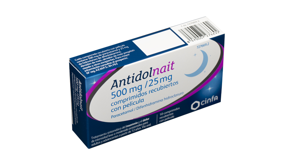 Antidol Noche 500 Mg/25 Mg 10 Comprimidos Recubiertos - Farmacéuticos