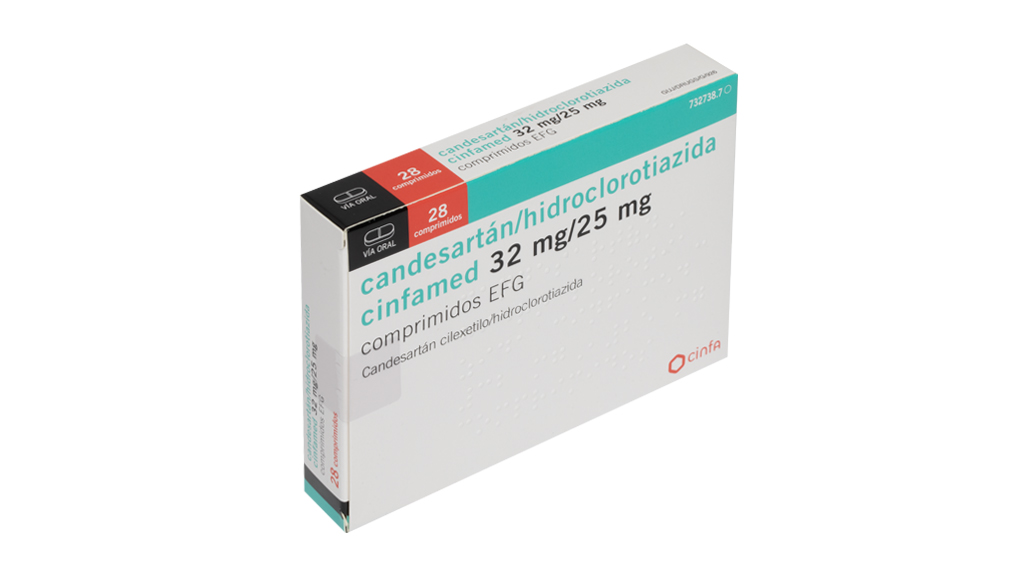Candesartan/Hidroclorotiazida Cinfamed Efg 32 Mg/25 Mg 28 Comprimidos ...