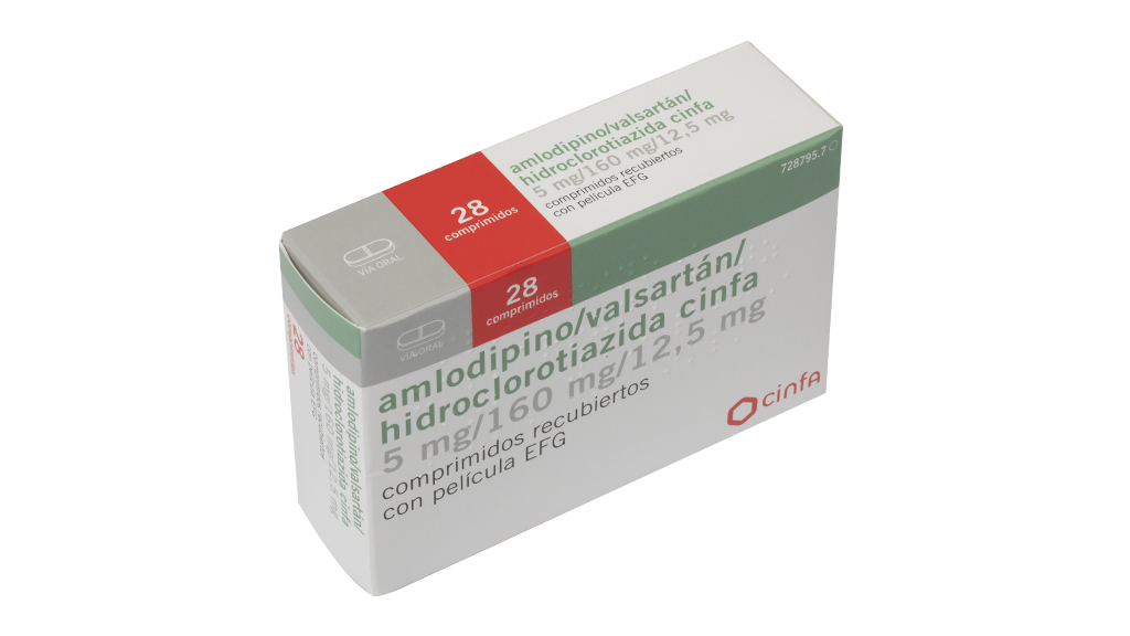 Amlodipino/Valsartan/Hidroclorotiazida Cinfa Efg 5 Mg/160 Mg/12,5 Mg 28 ...